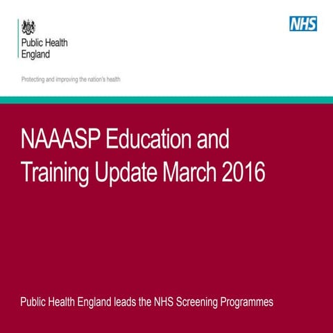 NAAASP education and training update March 2016 | PPTX