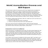 NAAC Accreditation Process and SSR Report | PDF