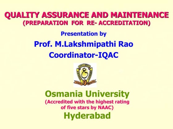Preparation for NAAC accreditation | PPT