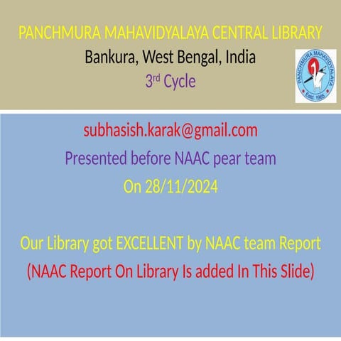 NAAC Library Presentation for College .pptx