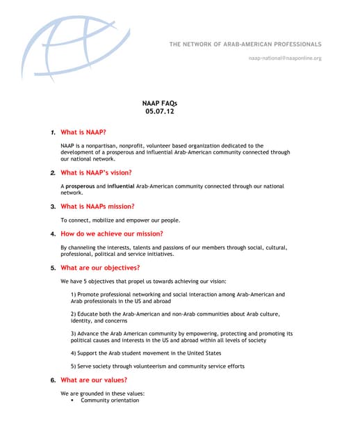 NAAP Orientation | PDF
