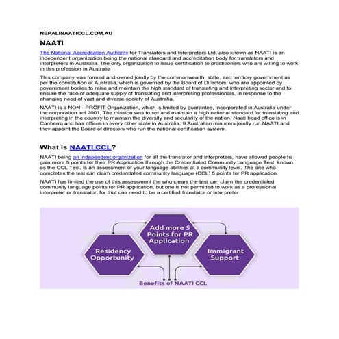 Do you know what NAATI is? | PDF