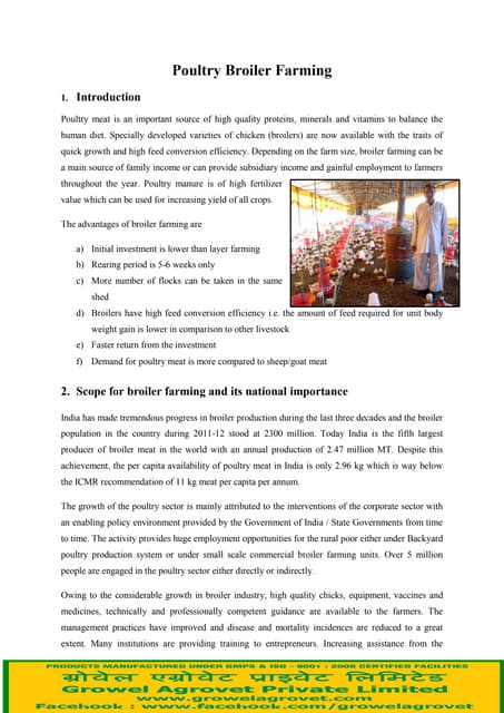 Project report on poultry farm layer | PDF