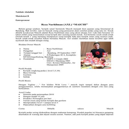 Nabilah abdullah kewiraushaan | PDF