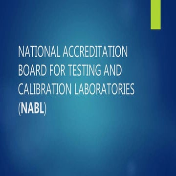NATIONAL ACCREDITATION BOARD FOR TESTING AND CALIBRATION LABORATORI0ES ...