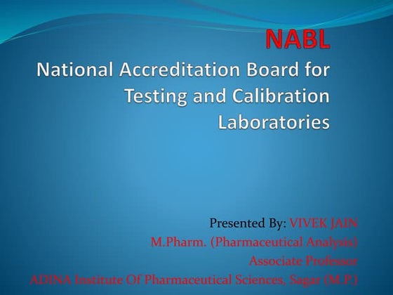 NABL ACCREDITATION | PPTX