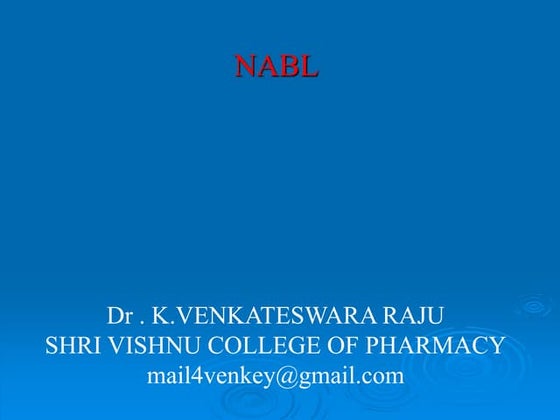 NABL accreditation | PPTX