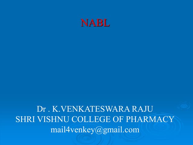 NABL ACCREDITATION | PPTX