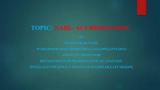 NABL ACCREDITATION | PPTX