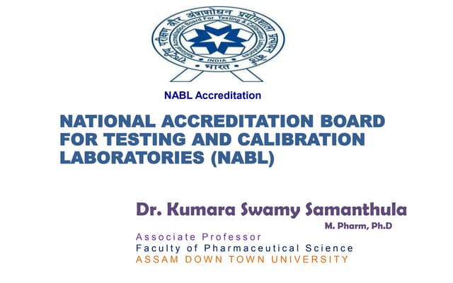 NABL ( NATIONAL ACCREDITATION BOARD DOR TESTING AND CALIBRATION ...