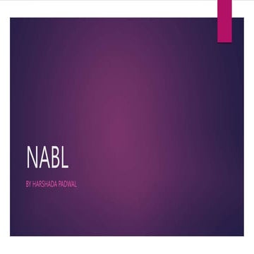 National Accreditation Board For Testing And Calibration Laboratory Nabl Ppt