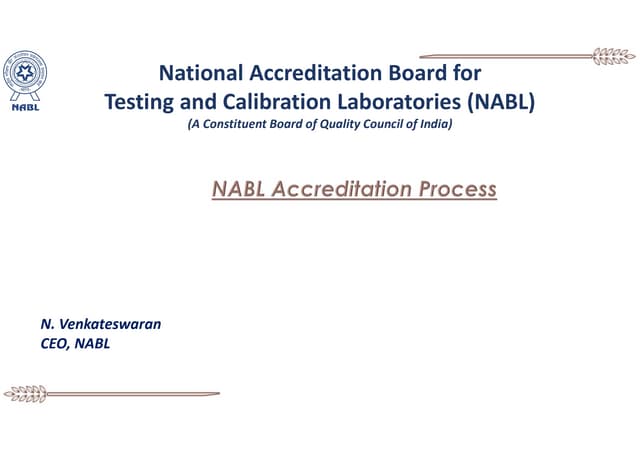 NABL ( NATIONAL ACCREDITATION BOARD DOR TESTING AND CALIBRATION ...