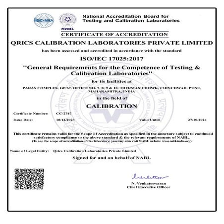NABL Certificate CC-2747 | PDF