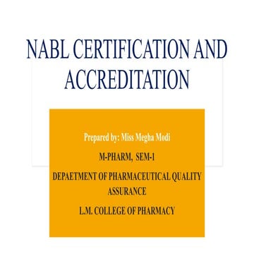 National Accreditation Board For Testing And Calibration Laboratories Nabl Certification And