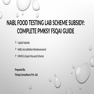 PMKSY Food Testing Lab Scheme Subsidy: Eligibility, Grant & NABL ...