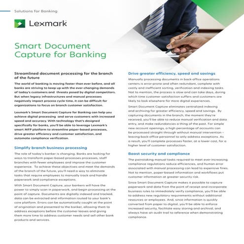 Lexmark Color Printers MFPs Platform Brochure | PDF
