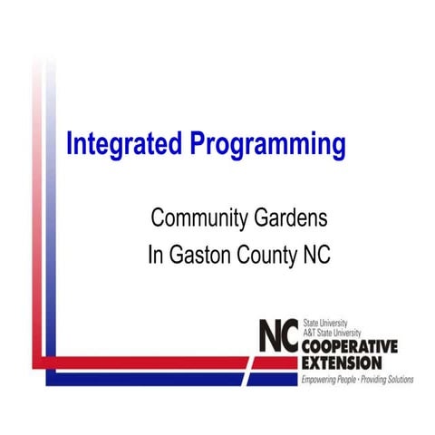 Integrated Programming with Community Gardens | PPTX