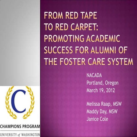 Beyond Expectations: Supporting Youth and Alumni of Foster Care to ...