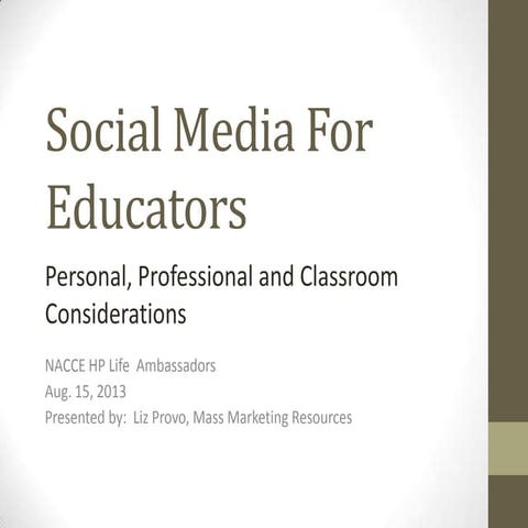 Social Media for Professional Development | PPT