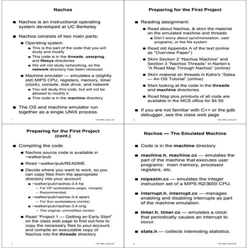 Nachos | PDF | Operating Systems | Computer Software and Applications