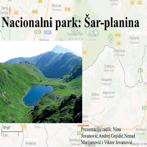 Nacionalni park šar planina. | PPTX