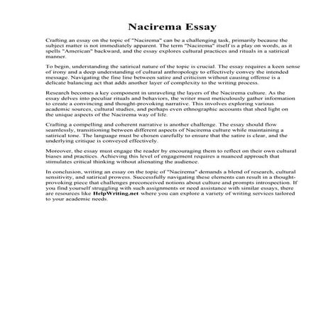 Nacirema Essay.pdf