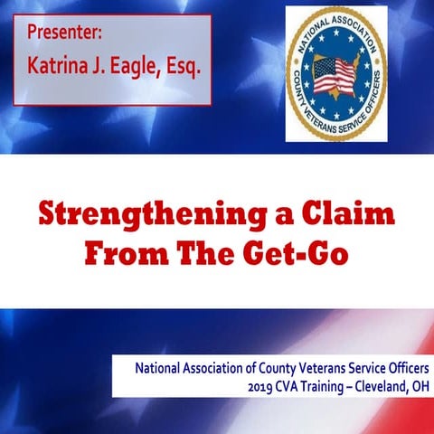 NACVSO 2019 CVA Strengthening a Claim | PPT