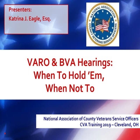 NACVSO 2019 CVA TDIU | PPT