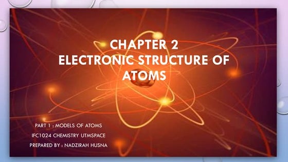 Timeline of atomic models | PPTX