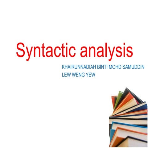 Syntactic Analysis - News excerpt | PPTX