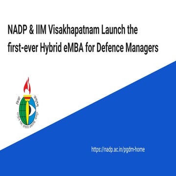 NADP & IIM Visakhapatnam Launch the first-ever Hybrid eMBA for Defence ...