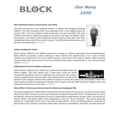 Block 39: Our Navy in 1970 | PDF