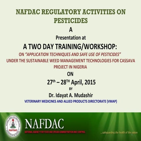 NAFDAC presentation | PPT