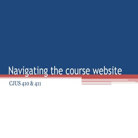 Navigating the course website | PPT