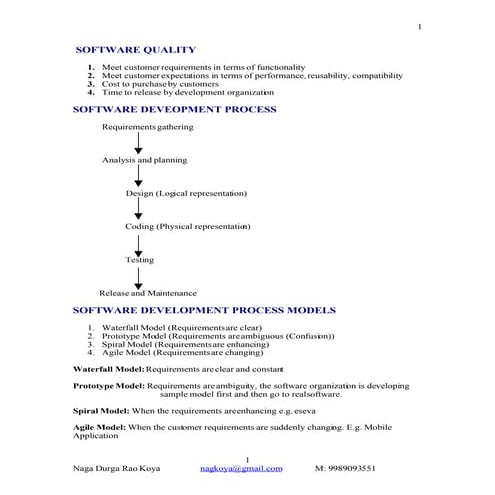 Software testing Training Syllabus Course
