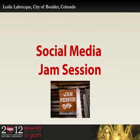 Social Media Jam Session Presentation | PPT