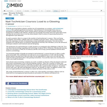 Nail Technician Courses Lead to a Glowing Career | PDF