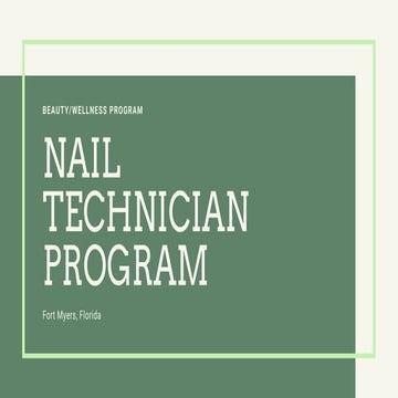 Nail Technician Programs in Fort Myers, Florida | PDF