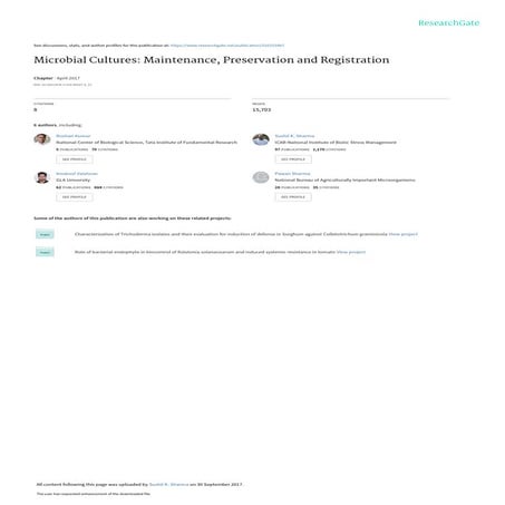 Microbial Type Culture Collection (MTCC) | PPTX