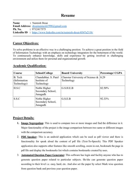 Giridhar resume | DOCX | Programming Languages | Computing