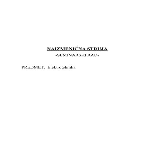 Naizmenicna struja | DOC