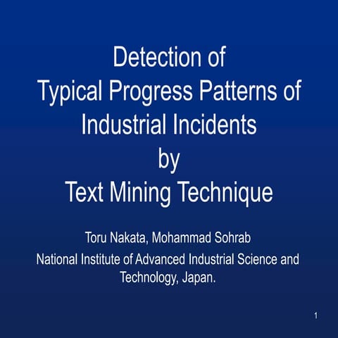 Typical Accident Pattern Detection | PPT