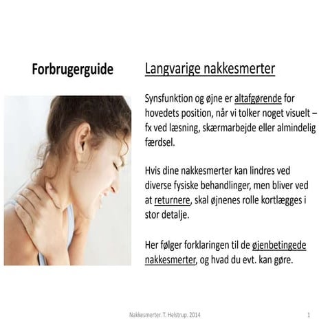 Nakkesmerter og øjenfejl | PPTX