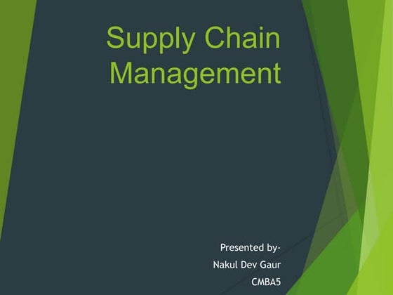 supply chain management | PPTX