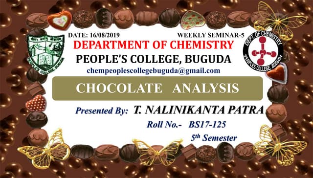 Chemistry Investigatory Project on Chocolate Analysis | PDF