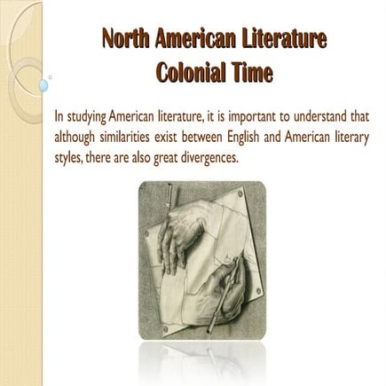 north american literature - colonial time | PPT