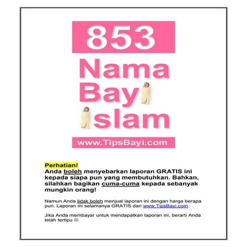 Nama2 bayi islami | PDF
