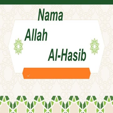 Nama allah al hisab | PPT