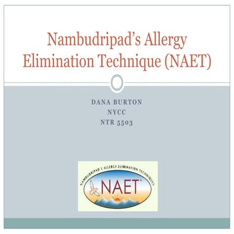 Nambudripad’s allergy elimination technique (naet) | PPTX | Allergies ...