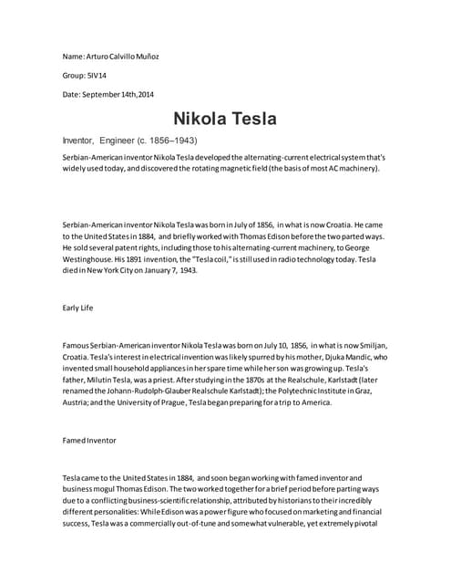 nikola tesla presentation | PPT | Physics | Science